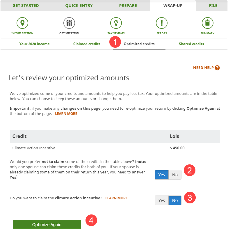 Climate action incentive (CAI) rebate